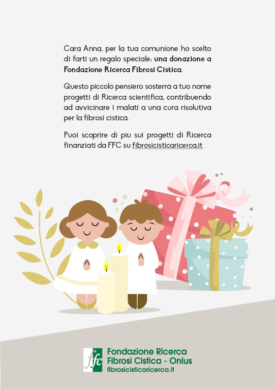 Biglietto regalo solidale - Fondazione per la Ricerca sulla Fibrosi Cistica