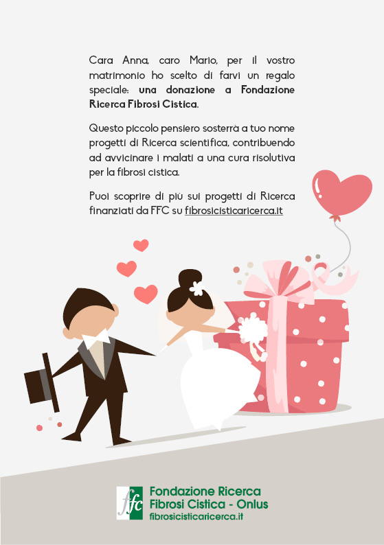 Biglietto regalo solidale - Fondazione per la Ricerca sulla Fibrosi Cistica